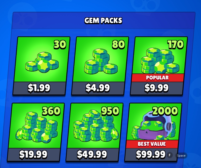 Brawl Stars Top up 170 Gems $10 VIA LOGIN | Brawl Stars | KALEOZ