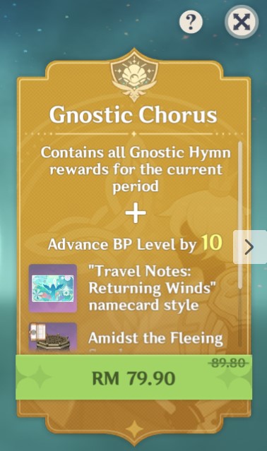 Genshin Impact Top up Gnostic Chorus LOGIN recharge | Genshin Impact ...