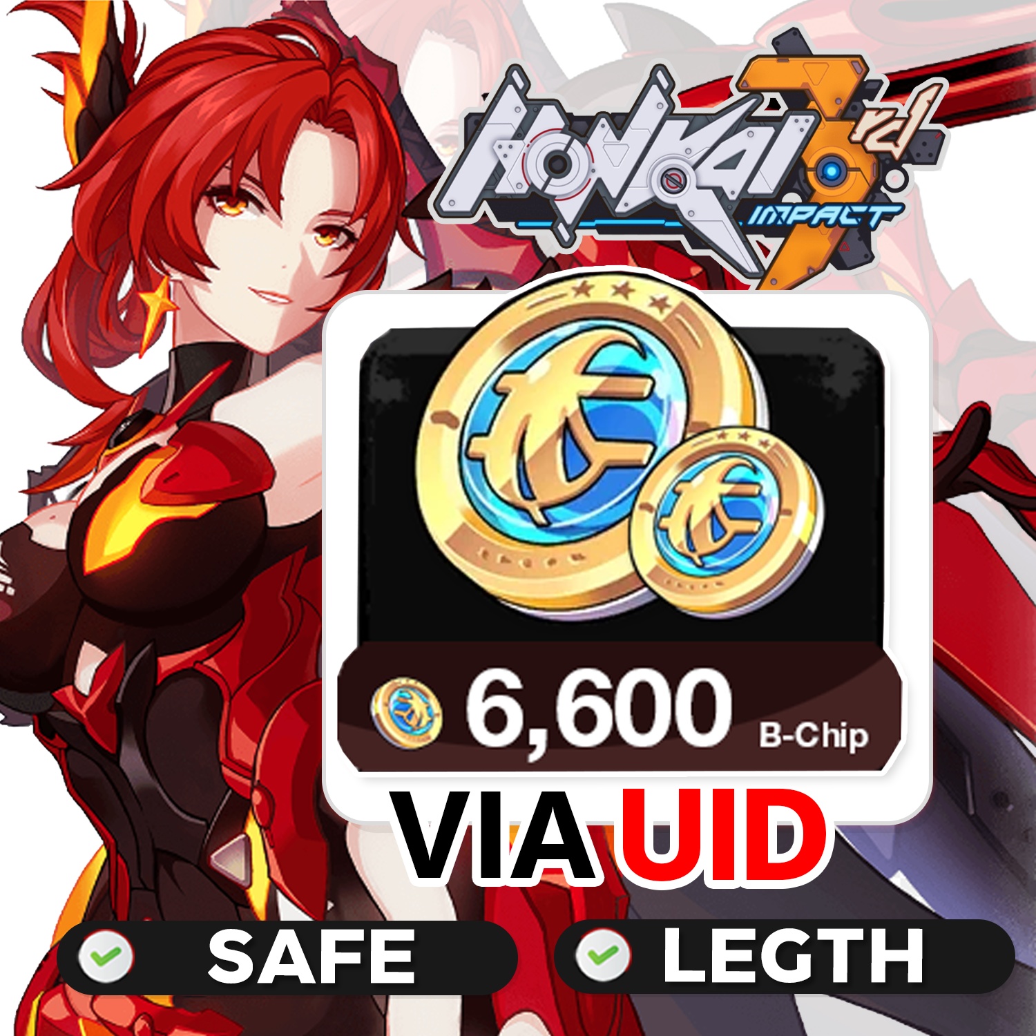 Honkai Impact 3 Asia 6 600 B Chips Via Uid By Inblackm Open 24 Hr