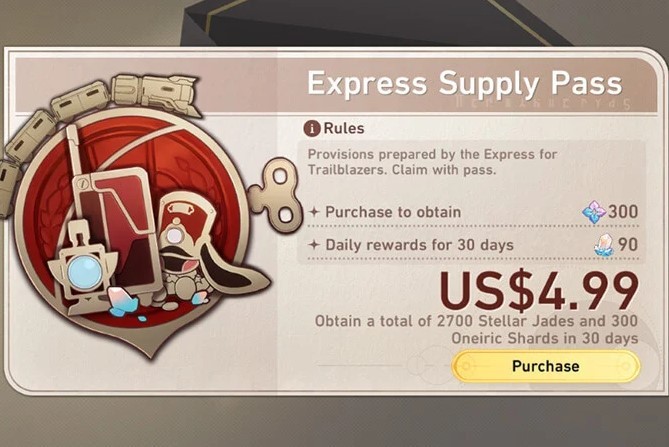 Honkai: Star Rail Top Up Express Supply Pass [via Login] | Honkai: Star Rail | KALEOZ