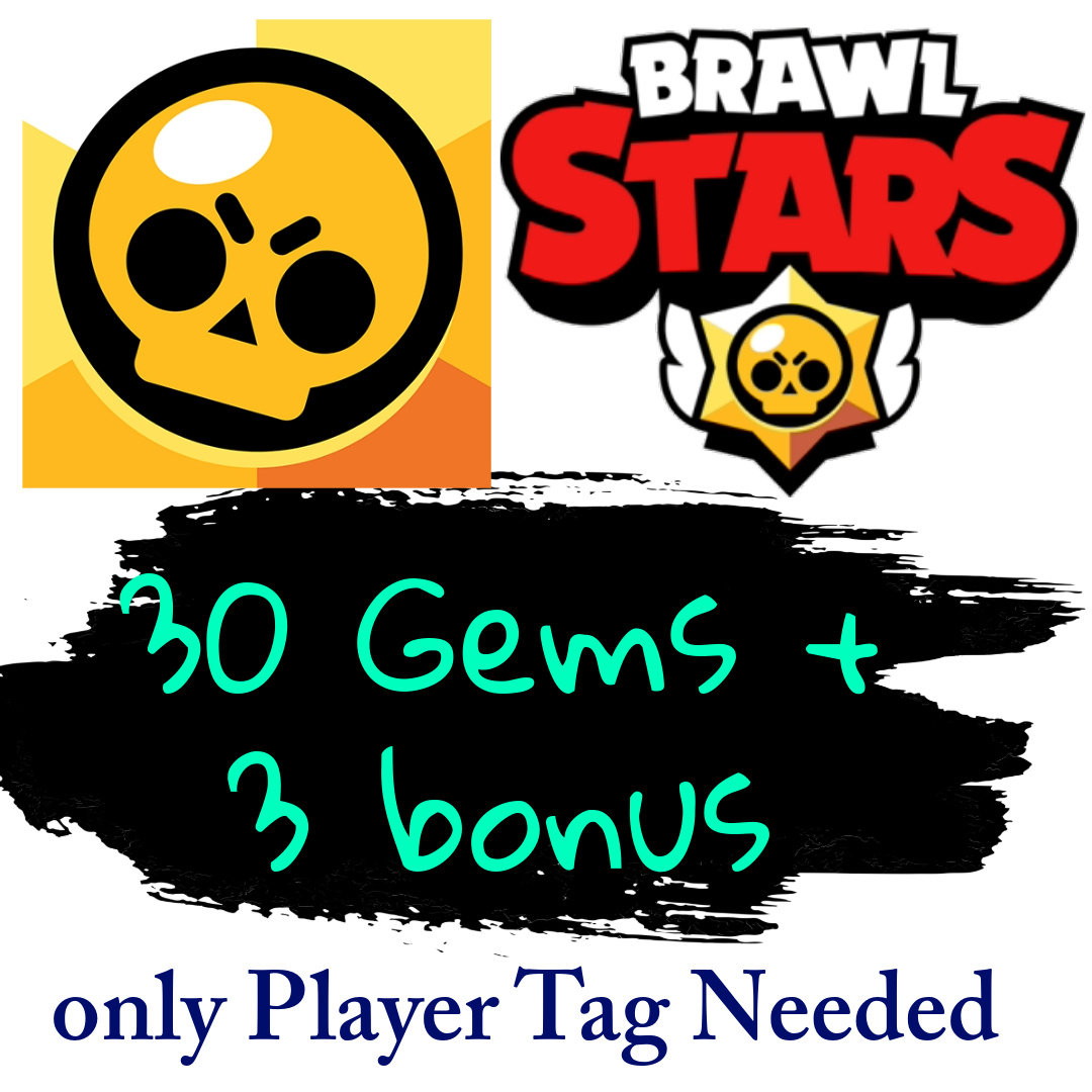 Fast Recharge 30 Gems + 3 bonus Brawl Stars (Only Player Tag needed ...