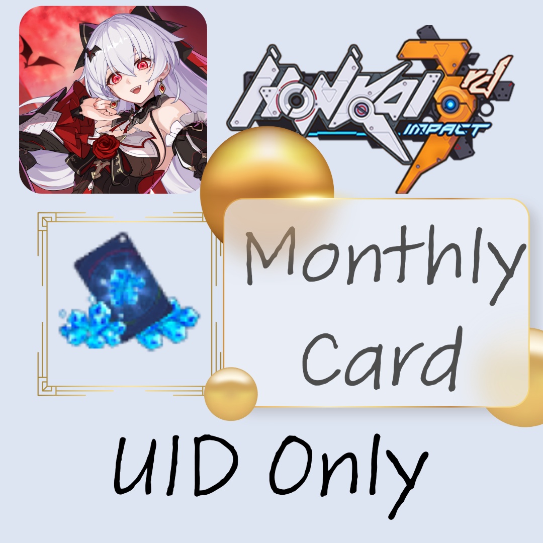 Fast Recharge Monthly Card Honkai Impact 3 ASIA By UID ( Only need ID) | Honkai Impact 3 | KALEOZ