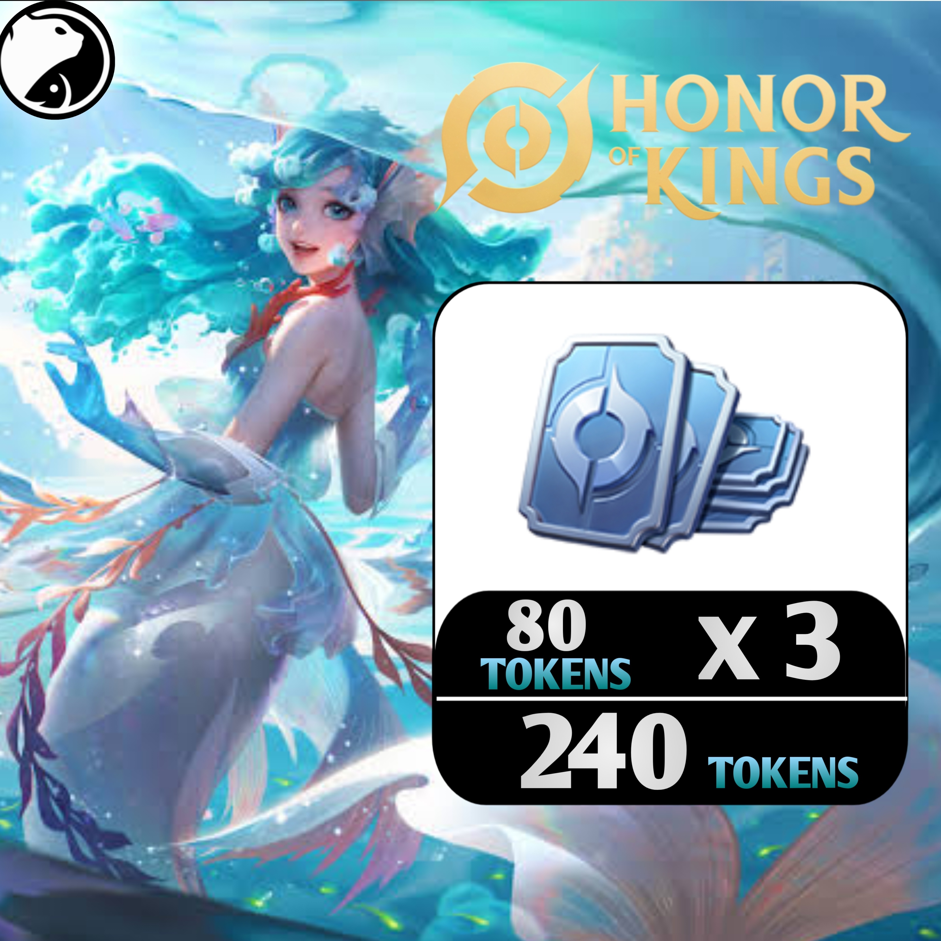 [INSTANT] Honor of Kings FAST DELIVERY 240 + 24 Token ( 80 Token X 3 ) VIA : UID (GLOBAL ...