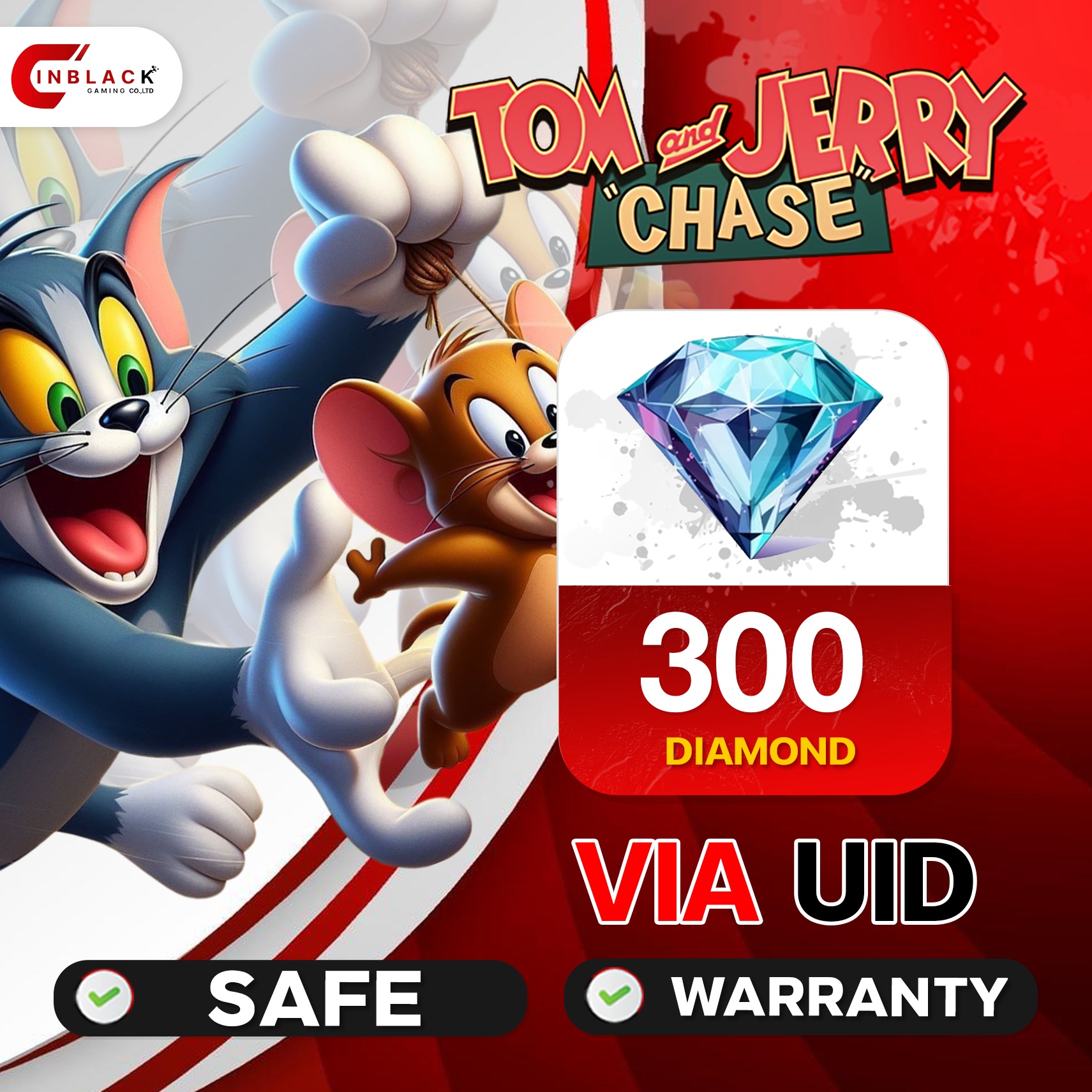 Tom and Jerry: Chase - 300 Diamond by Inblackm open 24 hr. | Tom and Jerry: Chase | KALEOZ