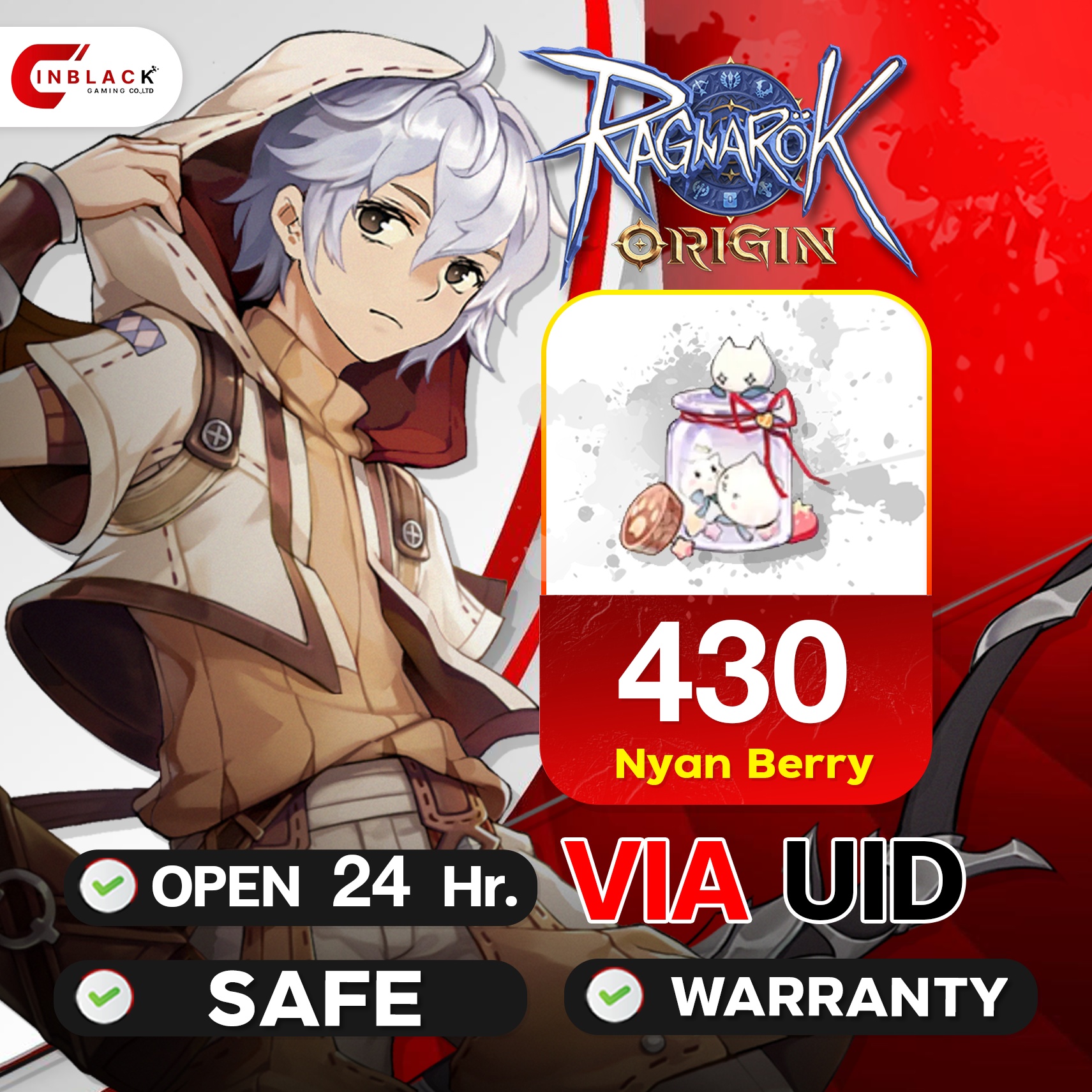 Ragnarok Origin (LNA) - 430 Nyan Berry via Secret Code by Inblackm open ...