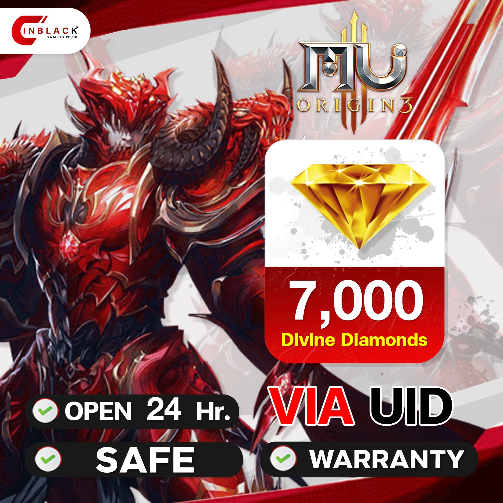 MU Origin 3 : Asia 7000 Divine Diamonds UID by Inblackm open 24 hr ...
