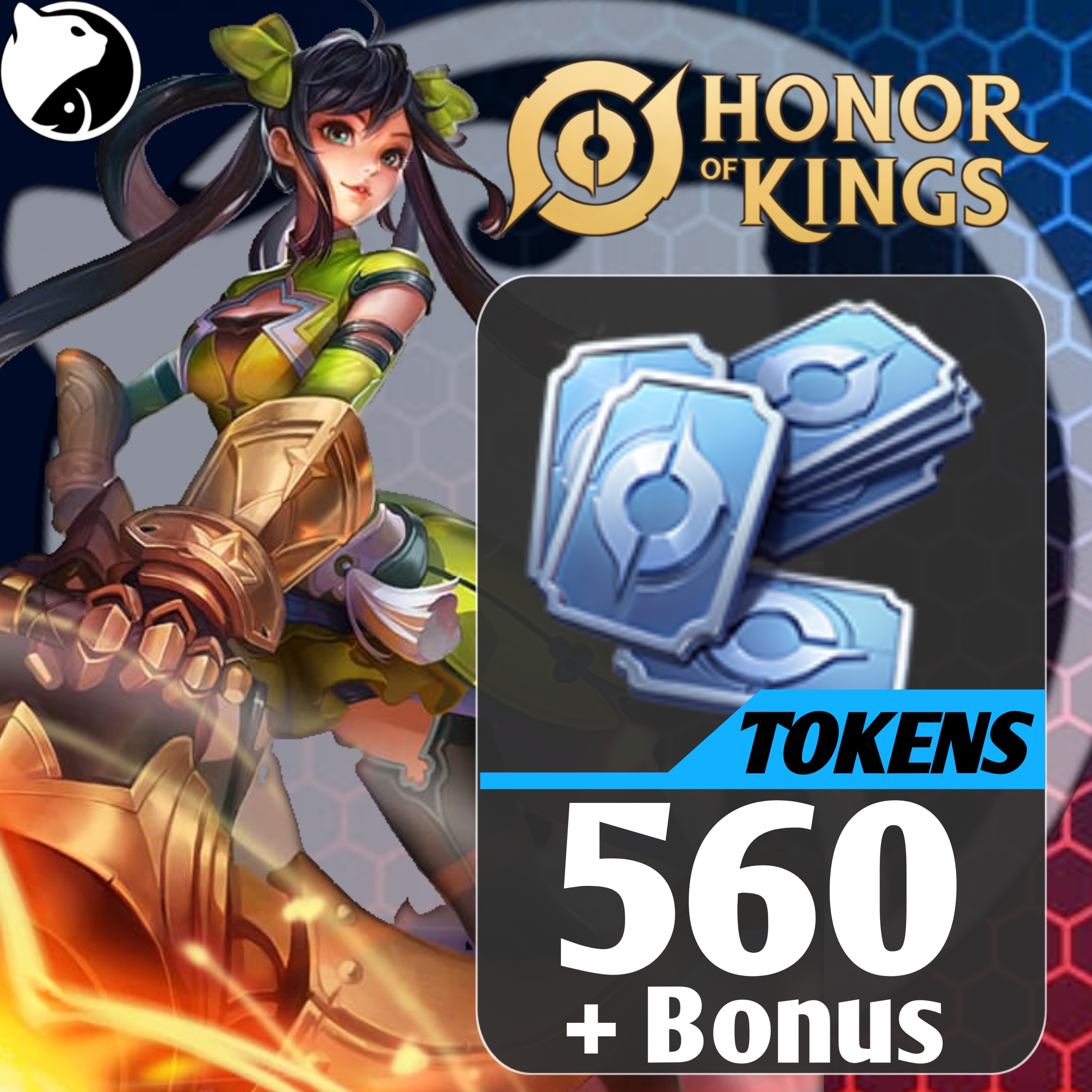 Honor of Kings FAST DELIVERY 560 Token VIA : UID (GLOBAL) | Honor of Kings | KALEOZ