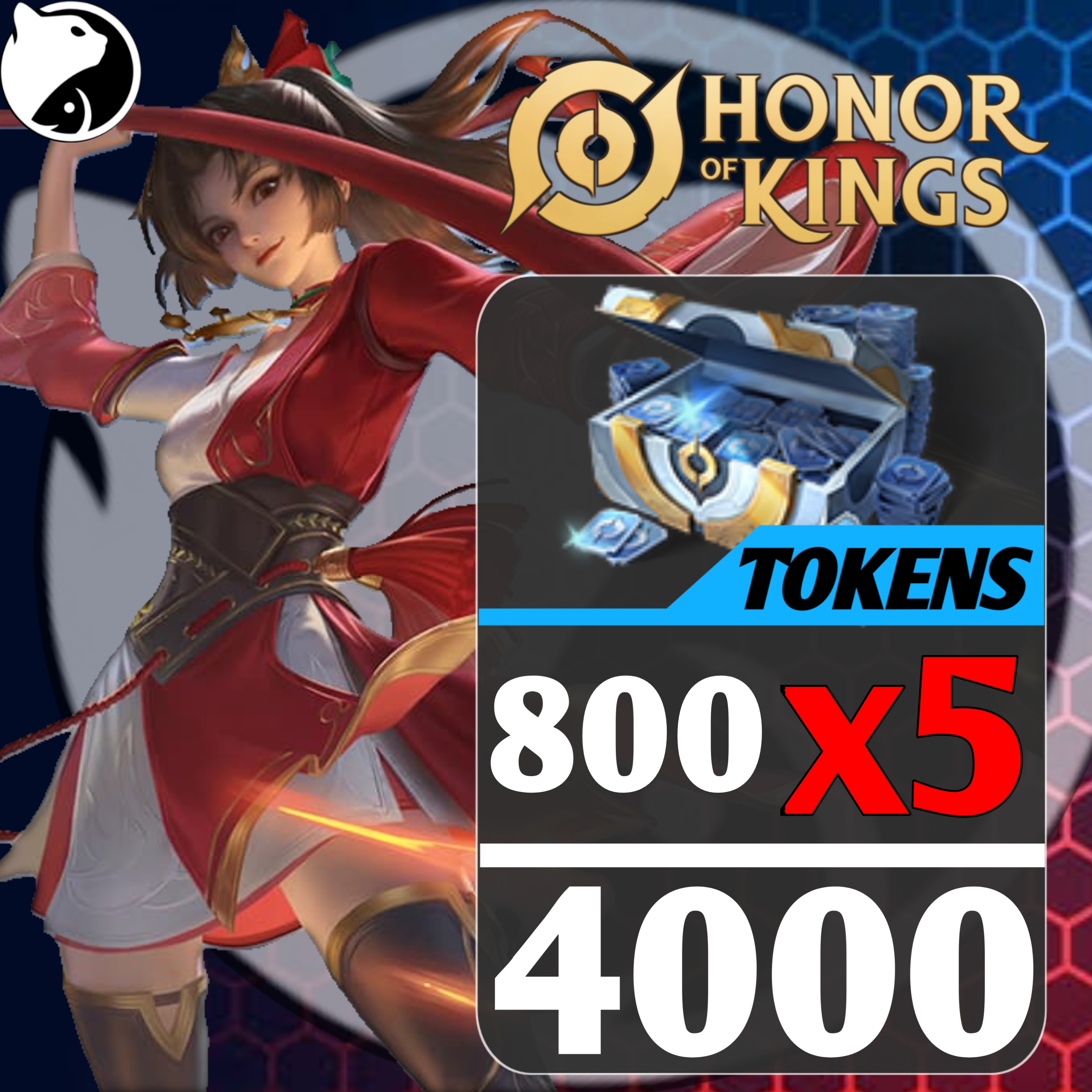 Honor of Kings FAST DELIVERY 4000 Token ( 800 x 5 ) - VIA : UID (GLOBAL ...